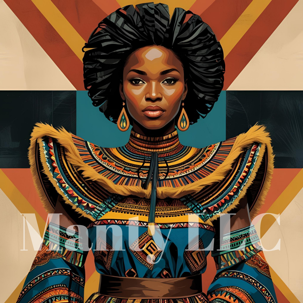 African Tribal Digital Collages – mantydigitalart.com